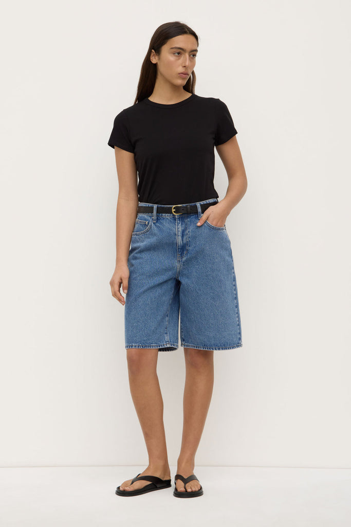 Assembly Label - Bermuda Denim Short, Dark Stone – Trouble & Fox ...