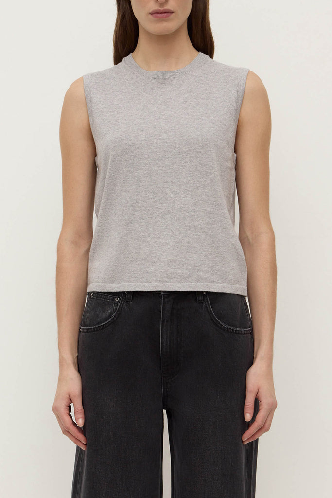 Assembly Label - Helena Cotton Cashmere Vest, Grey Marle – Trouble ...